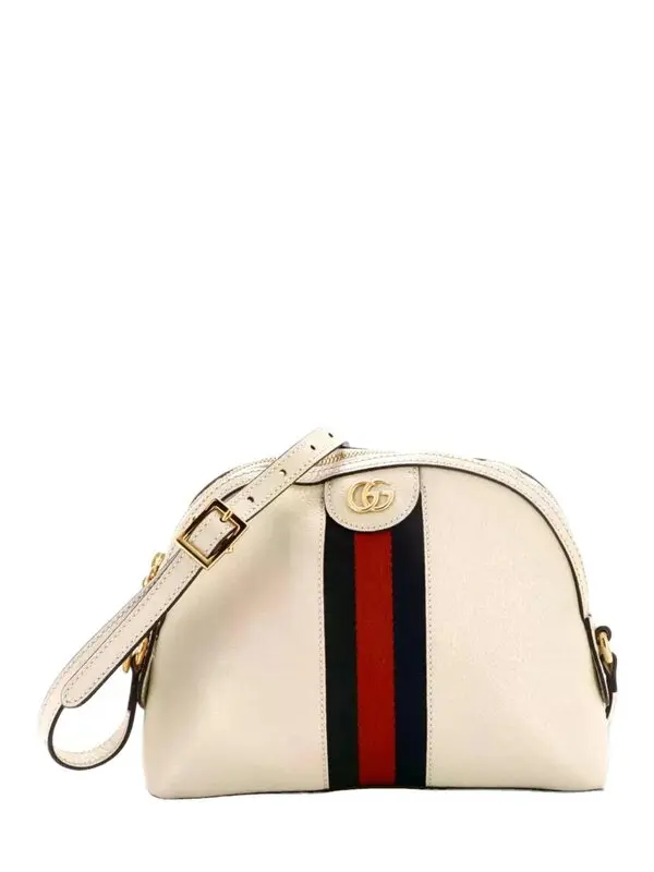Gucci Ophidia Dome Shoulder Bag Leather Small Crossbody Bag - White