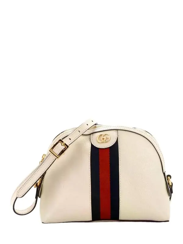 Gucci Ophidia Dome Shoulder Bag Leather Small Crossbody Bag - White