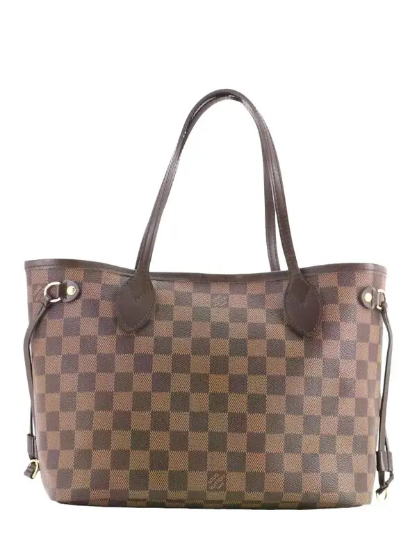 LOUIS VUITTON Neverfull Damier Pm Tote Bag - Brown