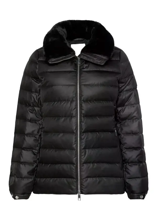 Calvin Klein Faux-fur-trim Quilted Jacket - Black