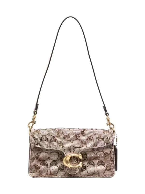 COACH Tabby 20 Crystal-embellished Shoulder Bag - Neutrals