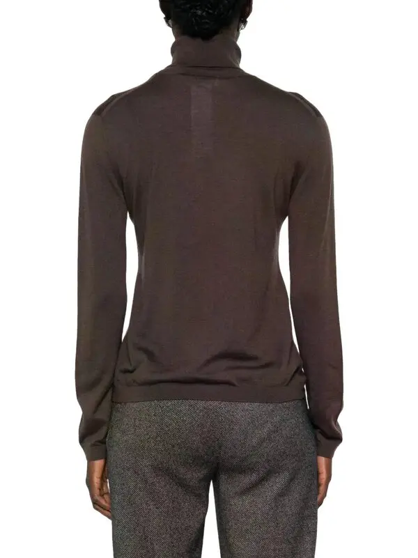 Max Mara Mmlfervore Roll-neck Sweater - Brown