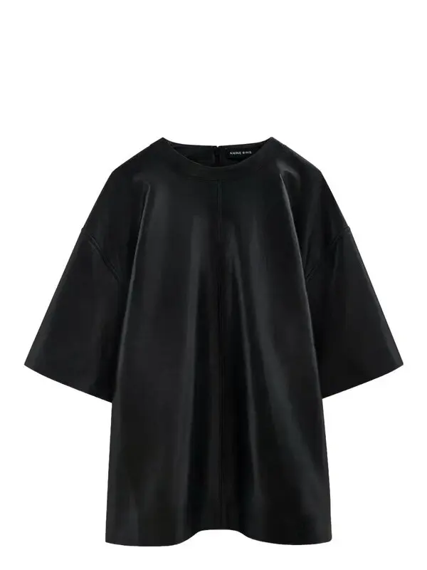 ANINE BING Zeina Top Recycled Leather - Black