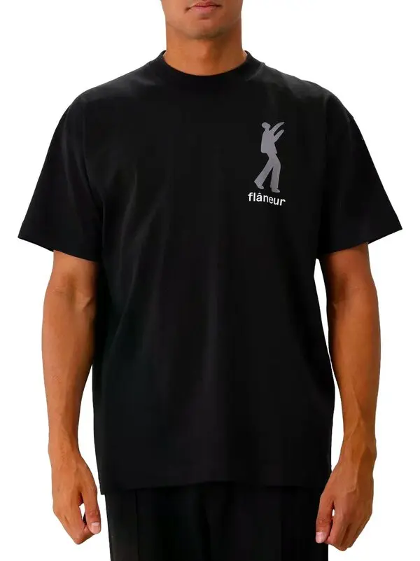 FLANEUR Inflatables Graphic-print T-shirt - Black