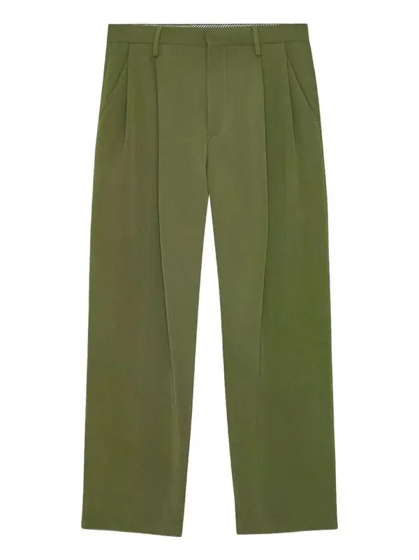 Nn07 Justin Pleated-front Trousers - Green