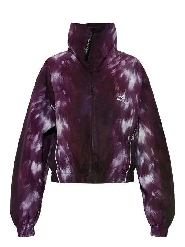 Balenciaga Tie-dye Wide-collar Jacket - Purple