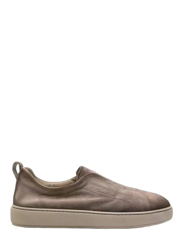 Santoni Logo-debossed Sneakers - Neutrals