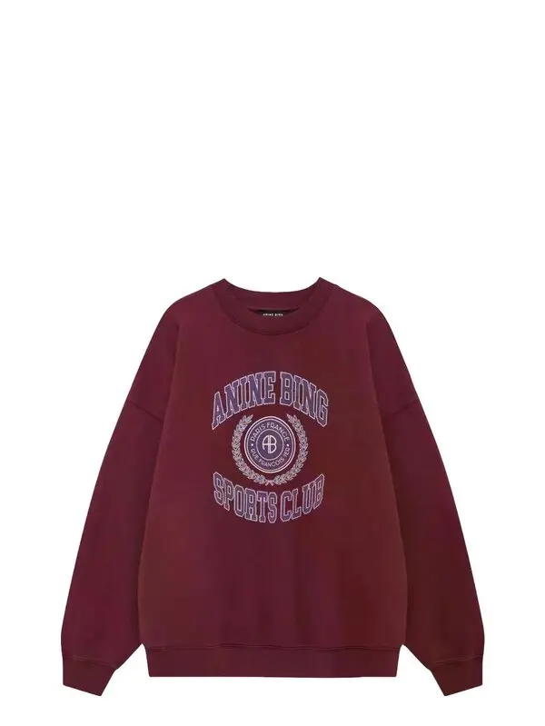 ANINE BING Miles Sweatshirt Collegiate Burgundy - Red