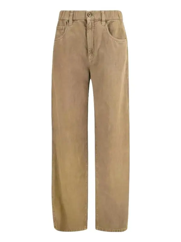 Brunello Cucinelli Elasticated Straight-leg Trousers - Neutrals