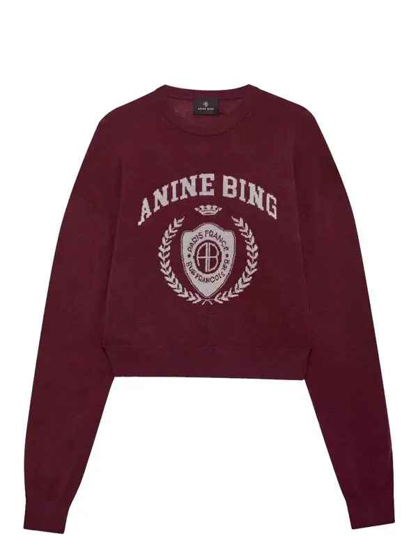 ANINE BING Mia Sweater Burgundy - Red
