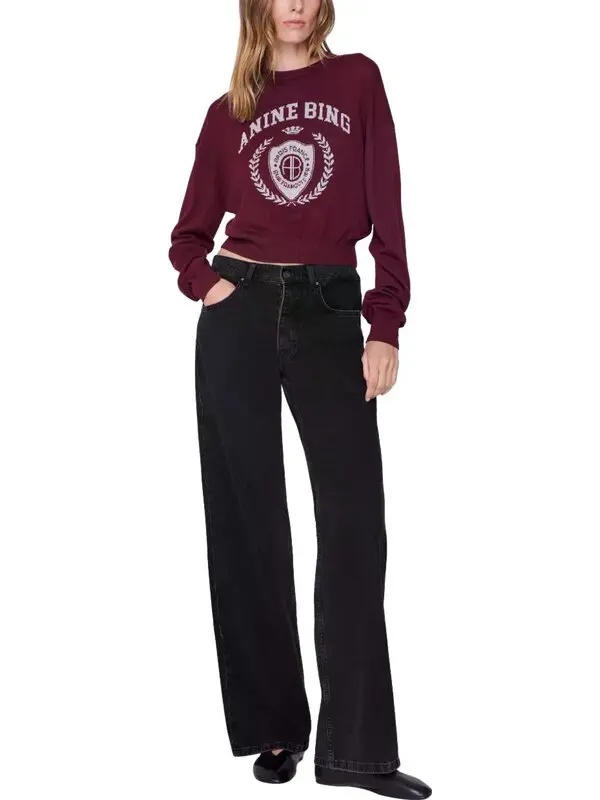 ANINE BING Mia Sweater Burgundy - Red