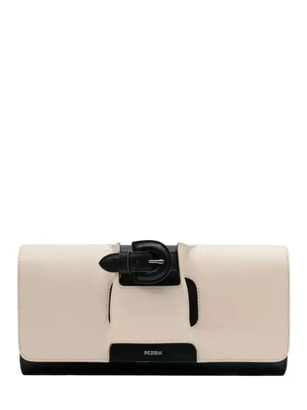 Perrin La Parisienne Buckle-strap Clutch Bag - Neutrals