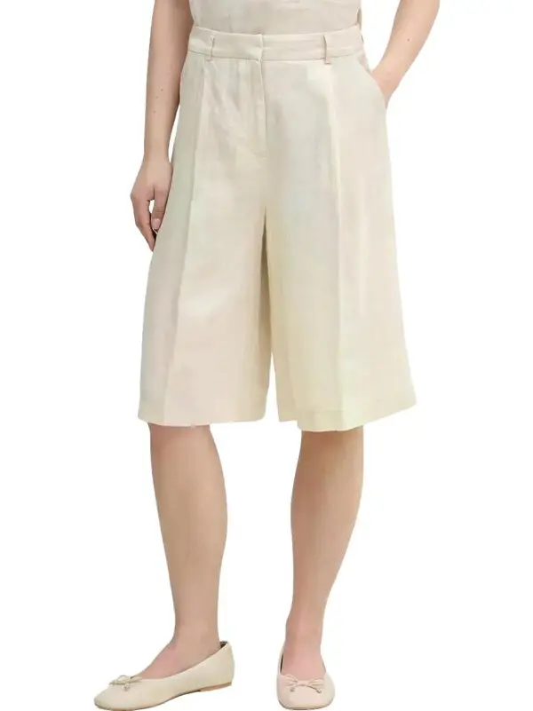 BENETTON Pleated Wide-leg Shorts - Neutrals
