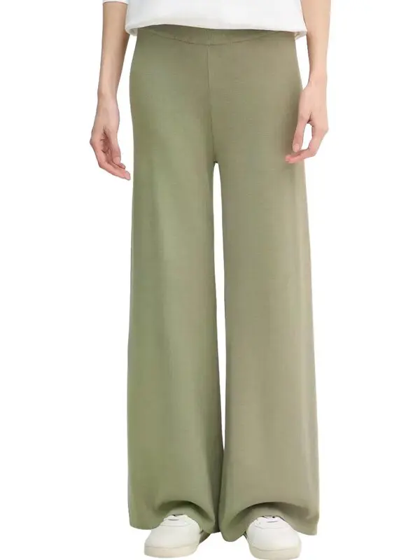 BENETTON Fine-knit Flared Trousers - Green