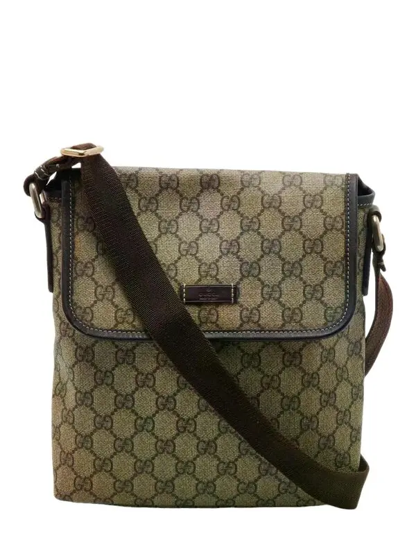 Gucci Gg Canvas Flap Messenger Bag - Neutrals
