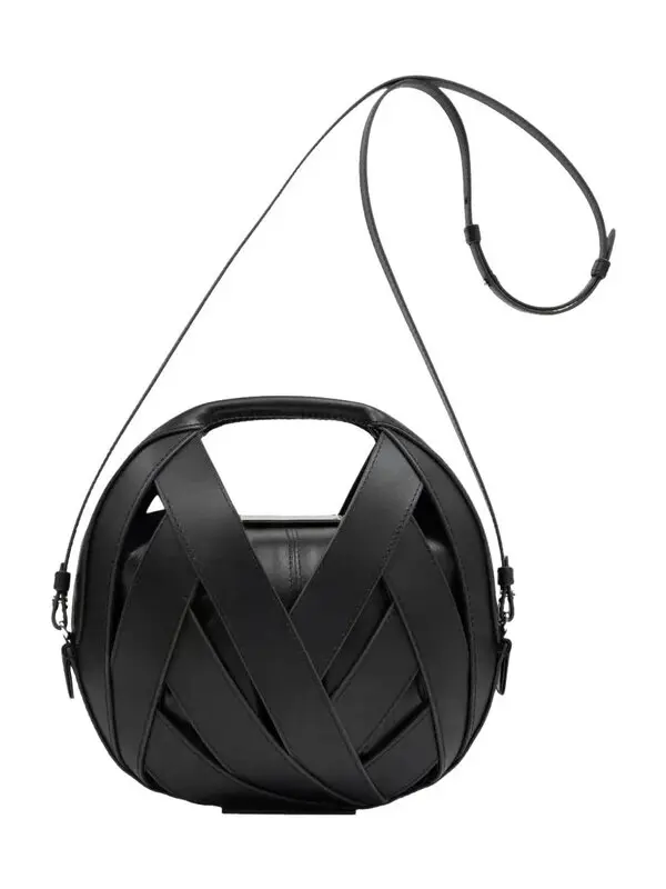 Perrin Le Petit Panier Basket-weave Tote Bag - Black