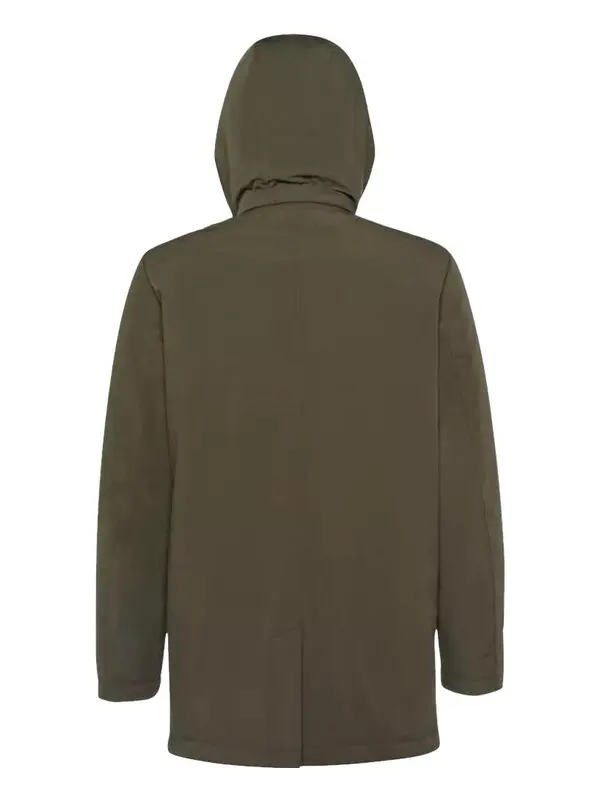 Geox Hooded Concealed-fastening Jacket - Green