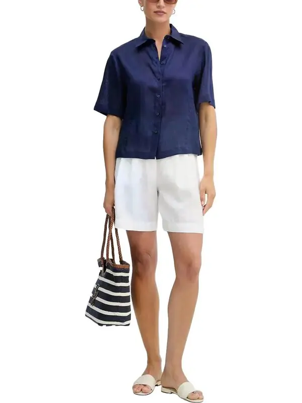 BENETTON Pleated Elasticated-waist Shorts - White