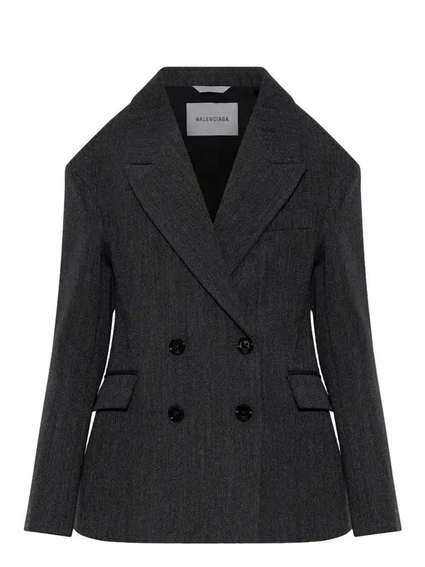 Balenciaga Stola Jacket In Dark - Grey