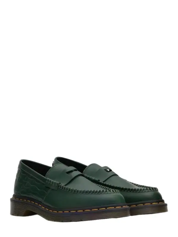 Dr. Martens X Wasted Youth Penton Smooth Leather Loafers - Green