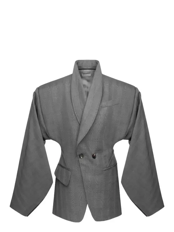 SITUATIONIST Shawl-lapel Blazer - Grey