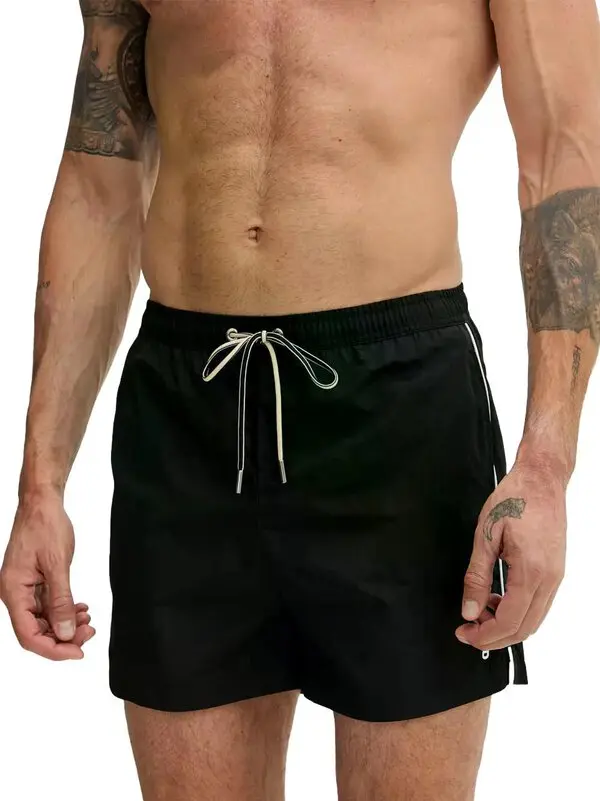 Karl Lagerfeld Logo-print Drawstring Swim Shorts - Black