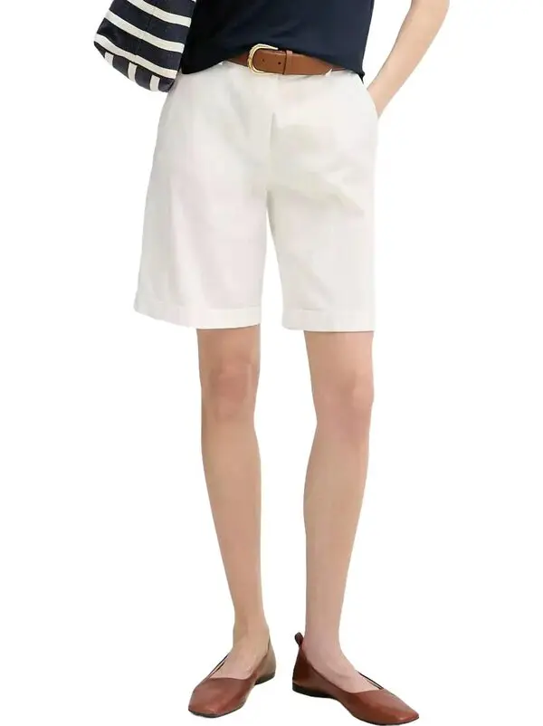 BENETTON Mid-length Pleated Shorts - White