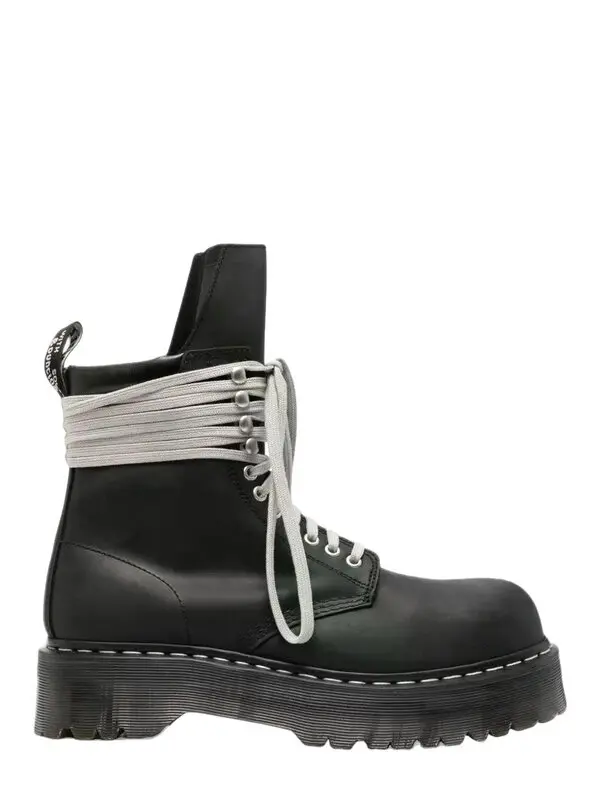 Rick Owens X Dr. Martens Quad Steel-toe Combat Boots - Black