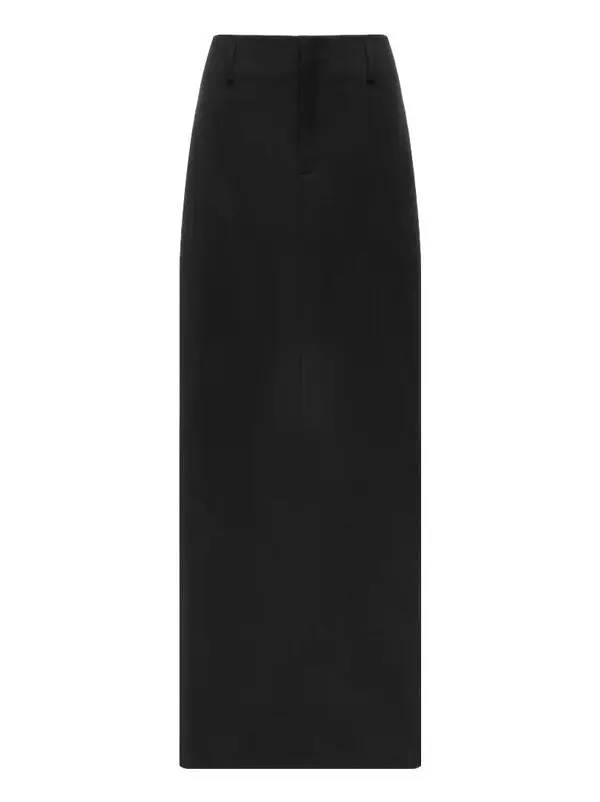 SITUATIONIST Belt-loops Maxi Pencil Skirt - Black