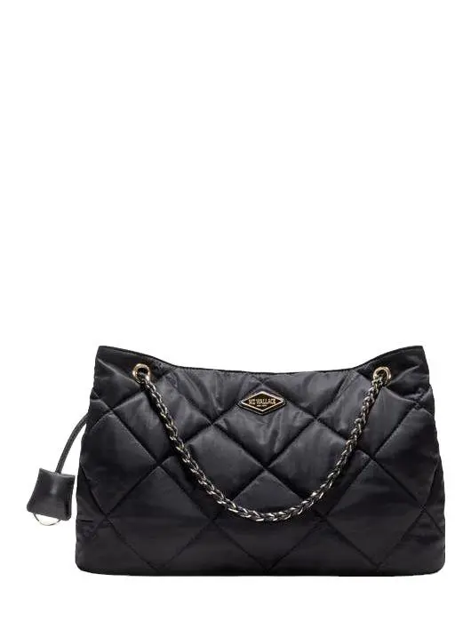Mz Wallace Small Frankie Quilted Tote - Black