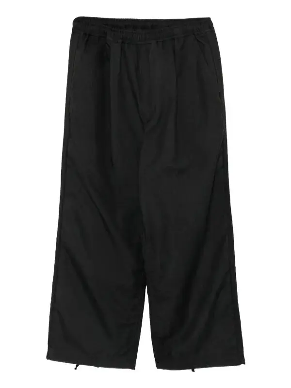 Comme Des Garçons Elasticated Drawstring-cuff Trousers - Black
