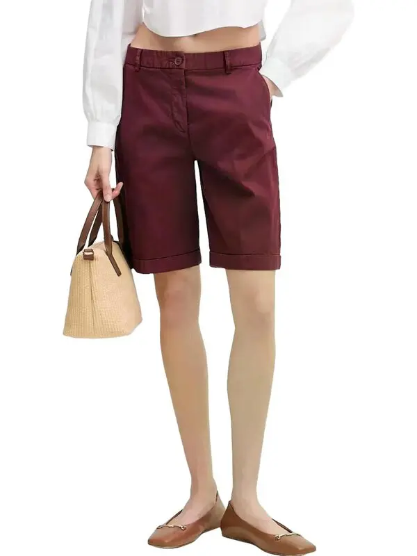 BENETTON Turn-up Cuff Shorts - Red