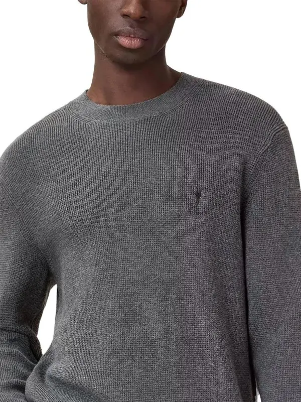 ALLSAINTS Aspen Waffle-knit Wool-blend Jumper - Grey