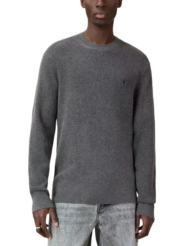 ALLSAINTS Aspen Waffle-knit Wool-blend Jumper - Grey