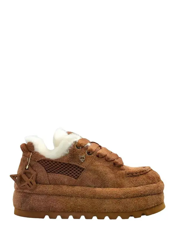 NAKED WOLFE Beau Platform Sneakers - Brown