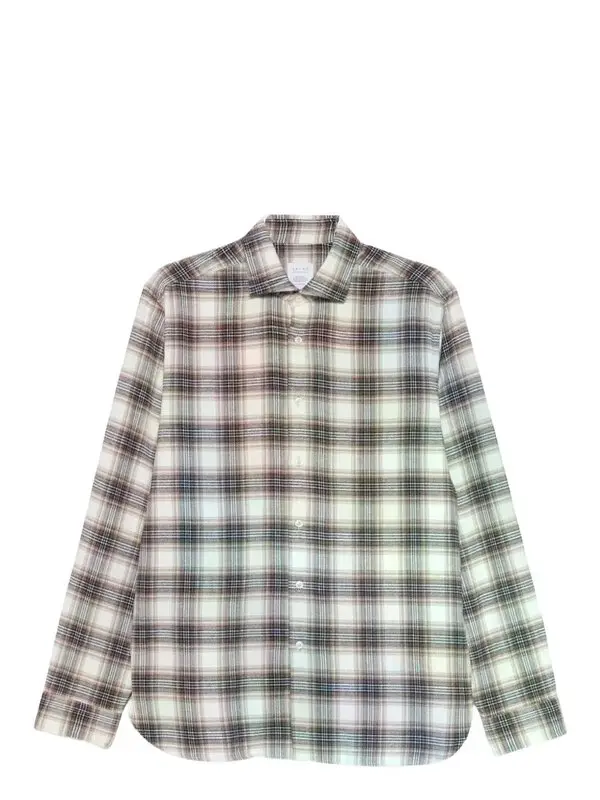 XACUS Legacy Check-pattern Cotton Shirt - Neutrals