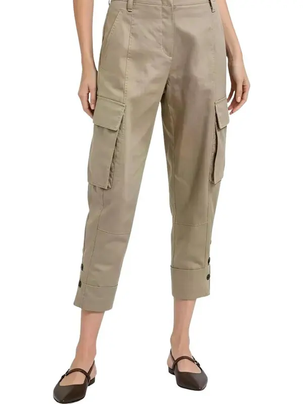 Brunello Cucinelli Button-cuff Cargo Pants - Neutrals