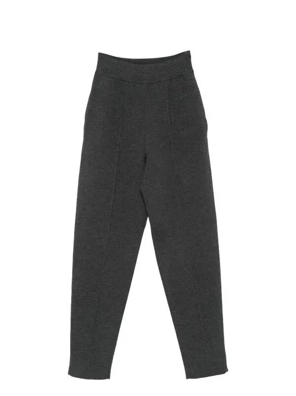 Alaïa Wool Tapered Trousers - Grey