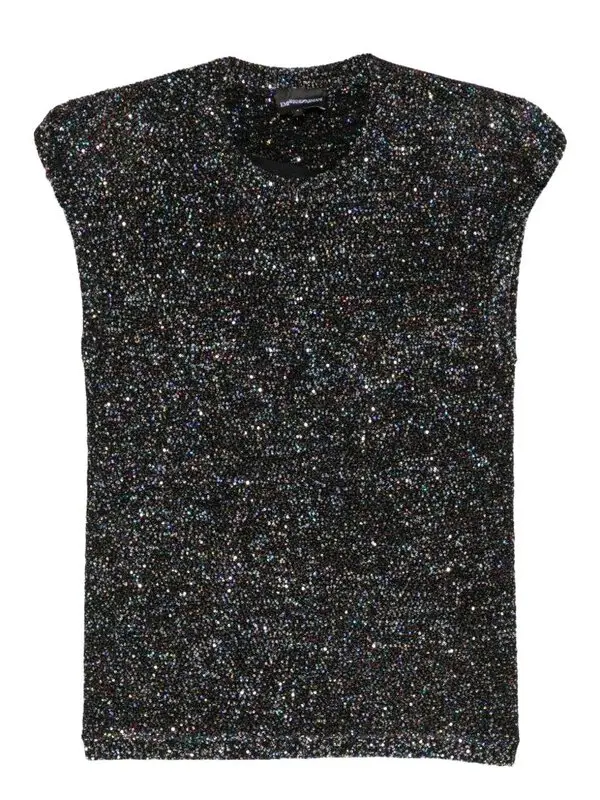 Emporio Armani Knitted Top - Black