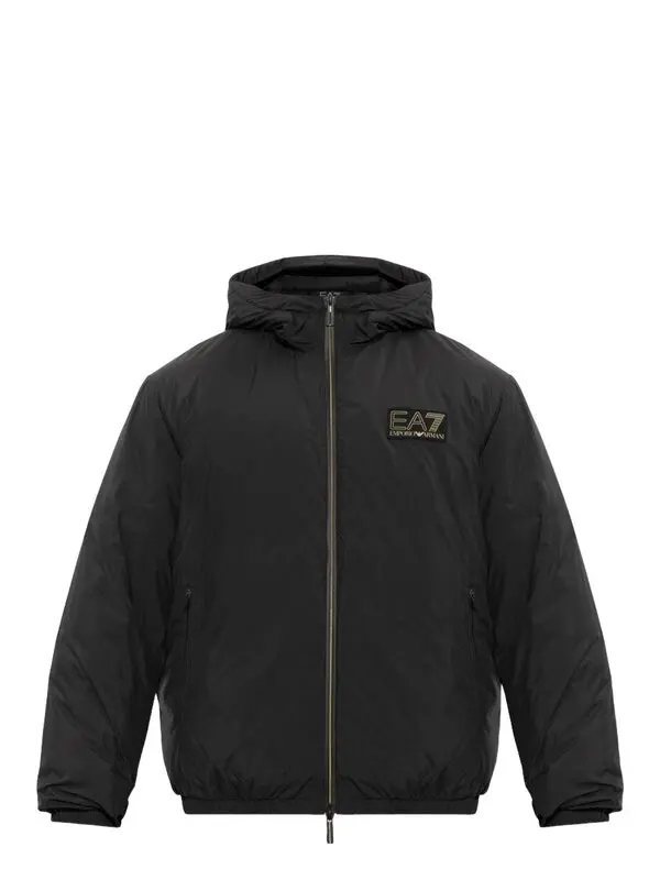 EA7 Logo Nylon Blouson Jacket - Black