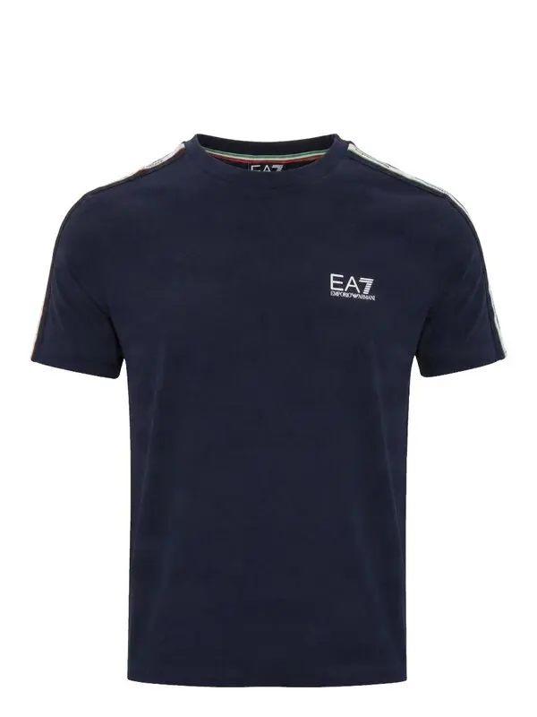EA7 Logo Cotton T-shirt - Blue