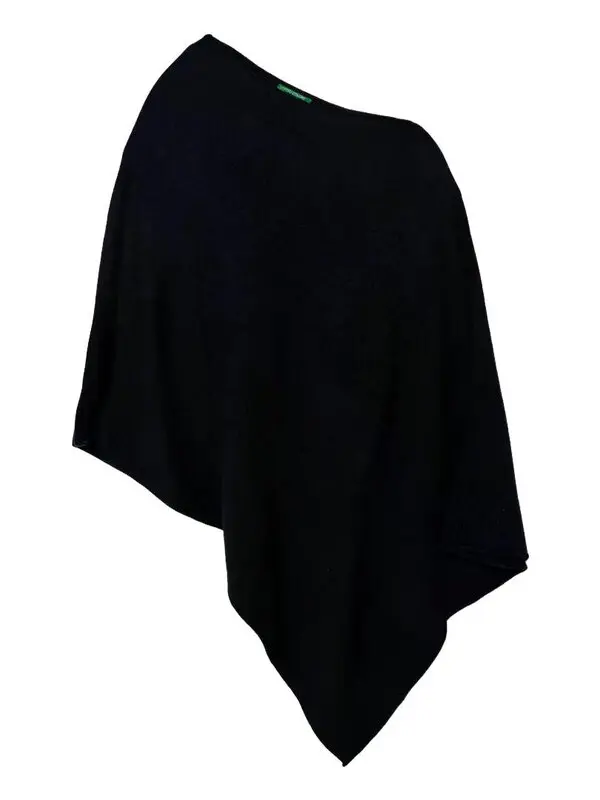 BENETTON Asymmetric Knitted Sweater - Blue