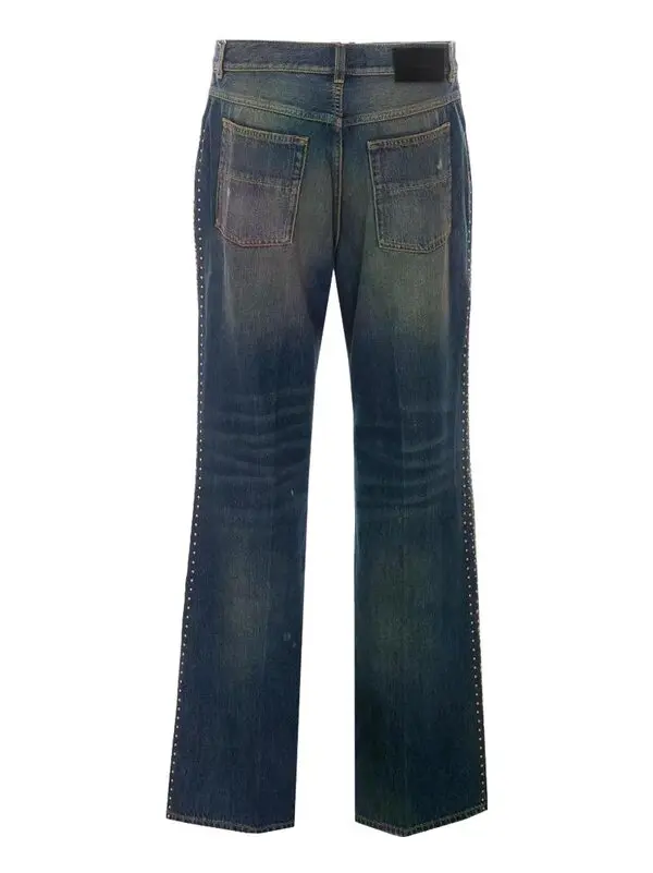 Amiri Ma Fit Embellished Stripe Jeans - Blue