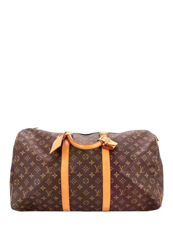 LOUIS VUITTON Keepall Bag Monogram Canvas 50 Travel Bag - Brown