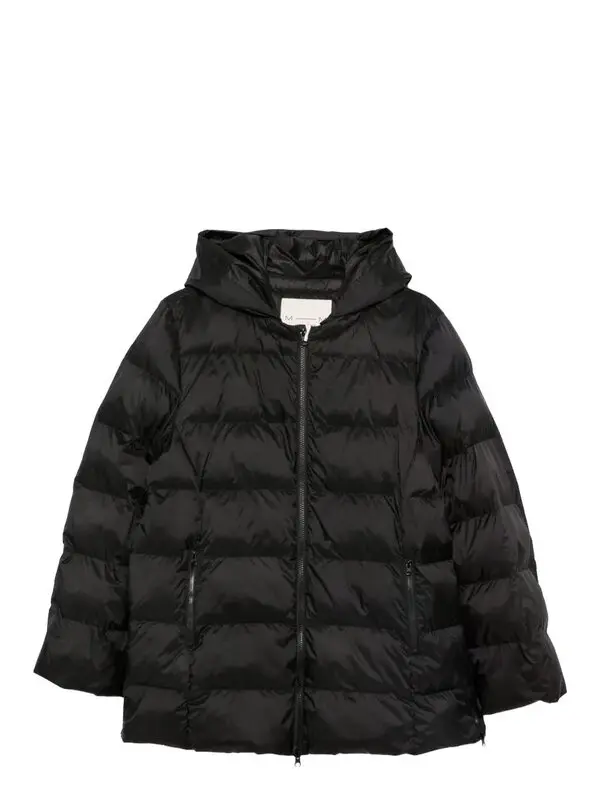 Max Mara Quilted Hooded Jacket - Black