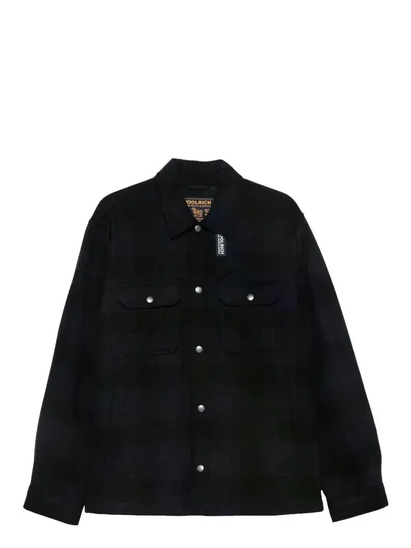 Woolrich Alaskan Check-pattern Button-down Jacket - Black