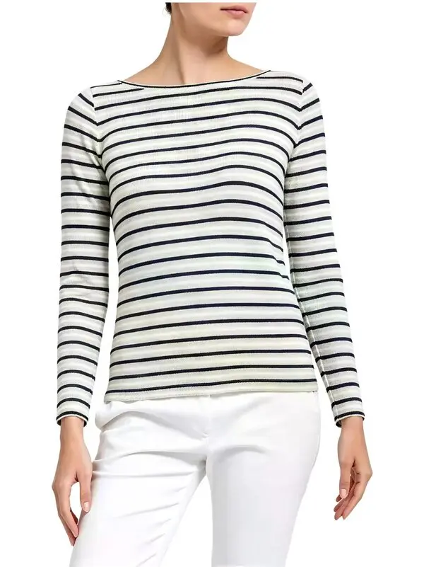 Brunello Cucinelli Striped Sweatshirt - White