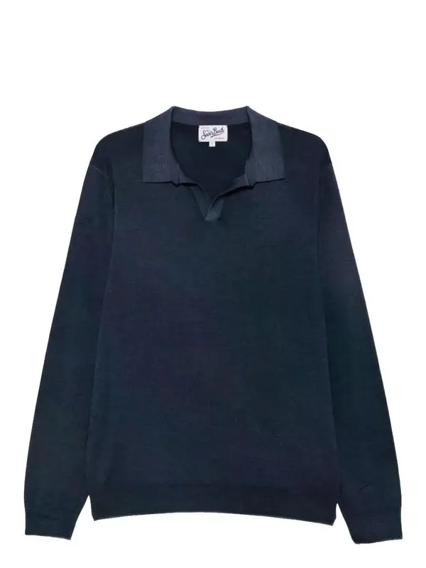 MC2 SAINT BARTH Long-sleeve Polo Sweater - Blue