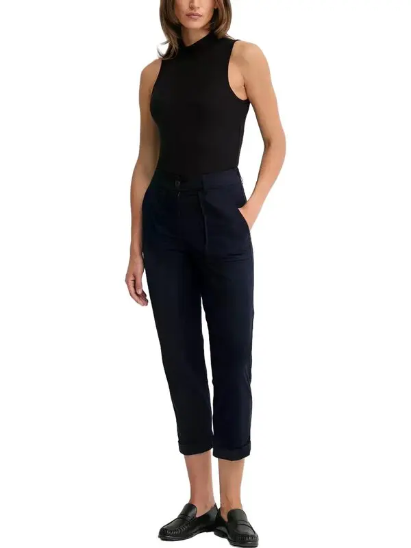 BENETTON Patch-pocket Cropped Trousers - Blue