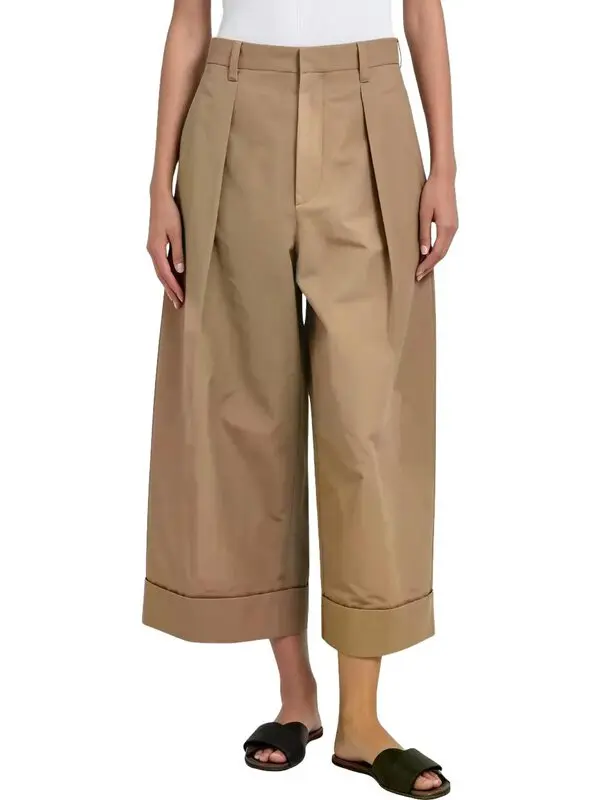 Brunello Cucinelli Pleated Turn-up Trousers - Neutrals